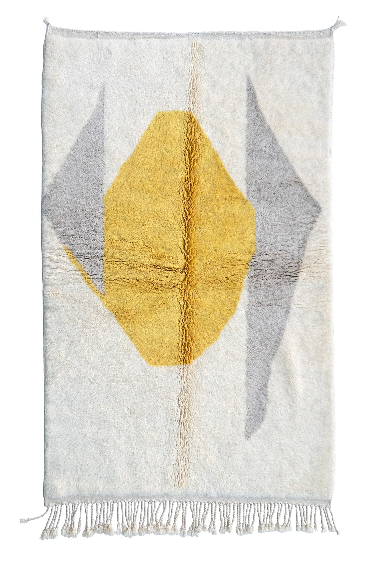 Beni Mrirt Rug, Shag Moroccan Rug, Berber Carpet, Cream Boho Rug – The ...