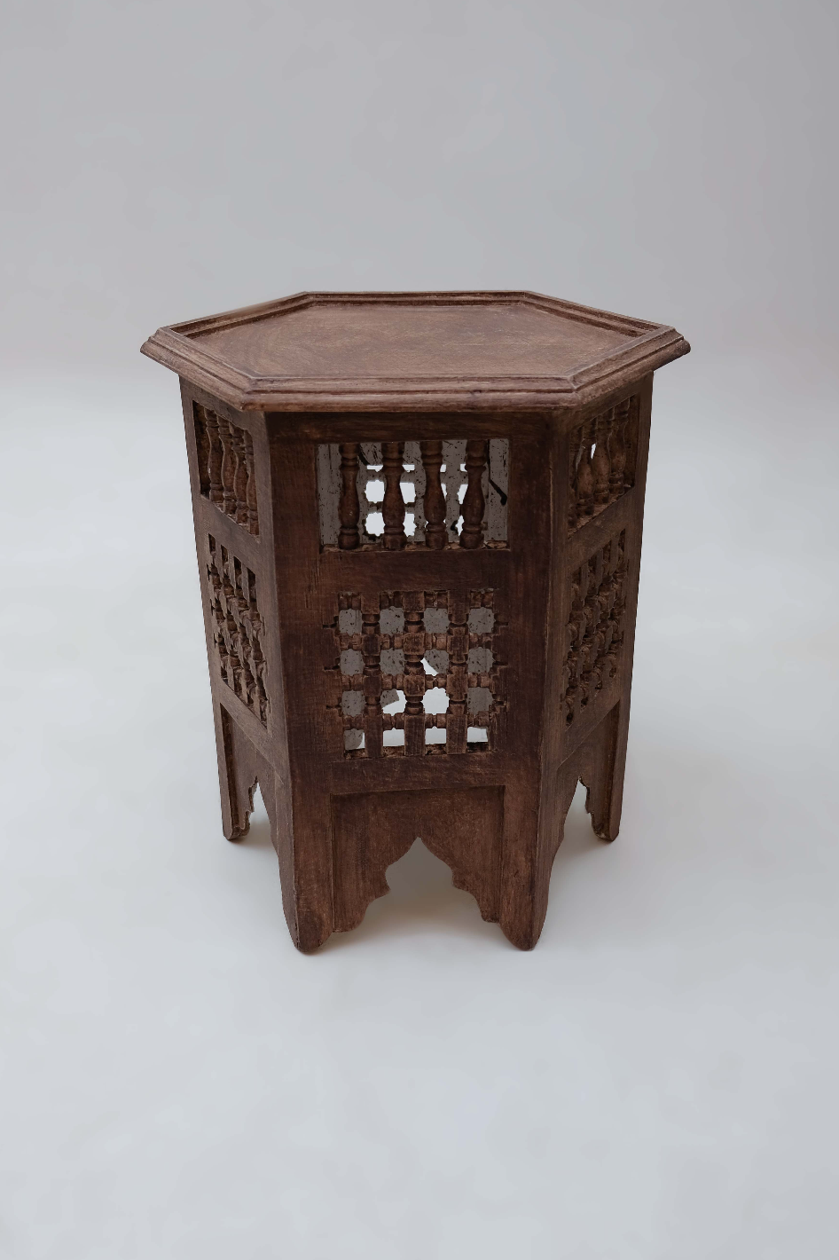 Moroccan Wooden Table - Brown Table - The Boho Lab