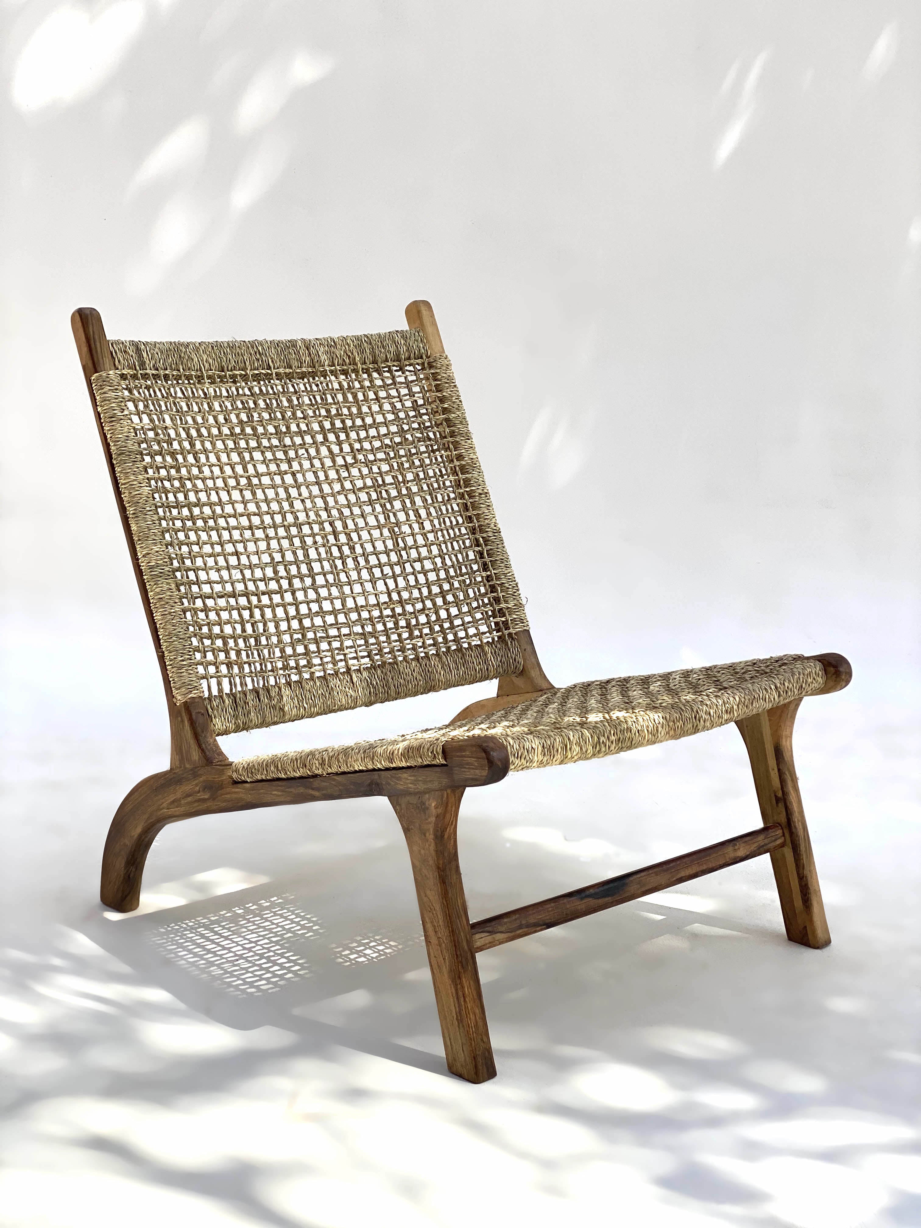 Wooden Wicker Chair, Handmade Seat, Moroccan Chair – The Boho Lab